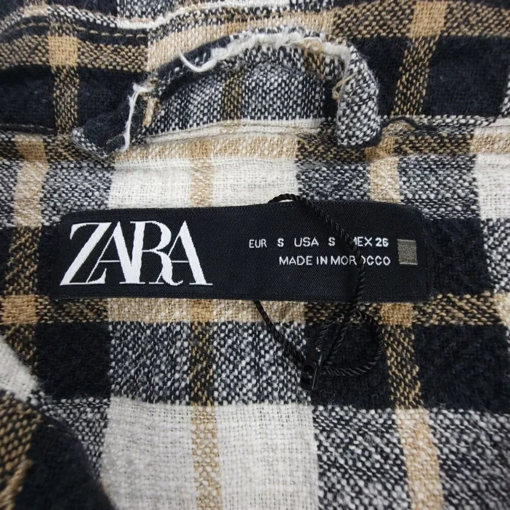 Zara | Tops | Zara Oversized Long Tunic Button Down Shirt Jacket ...